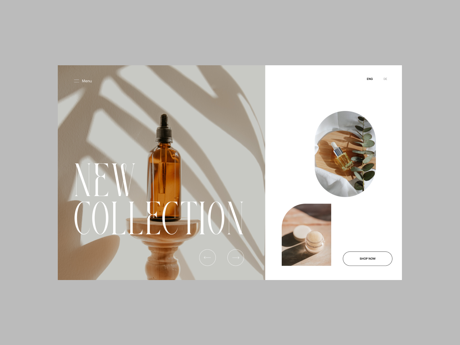 Cosmetics Landing Page by Fulvio Volpi on Dribbble