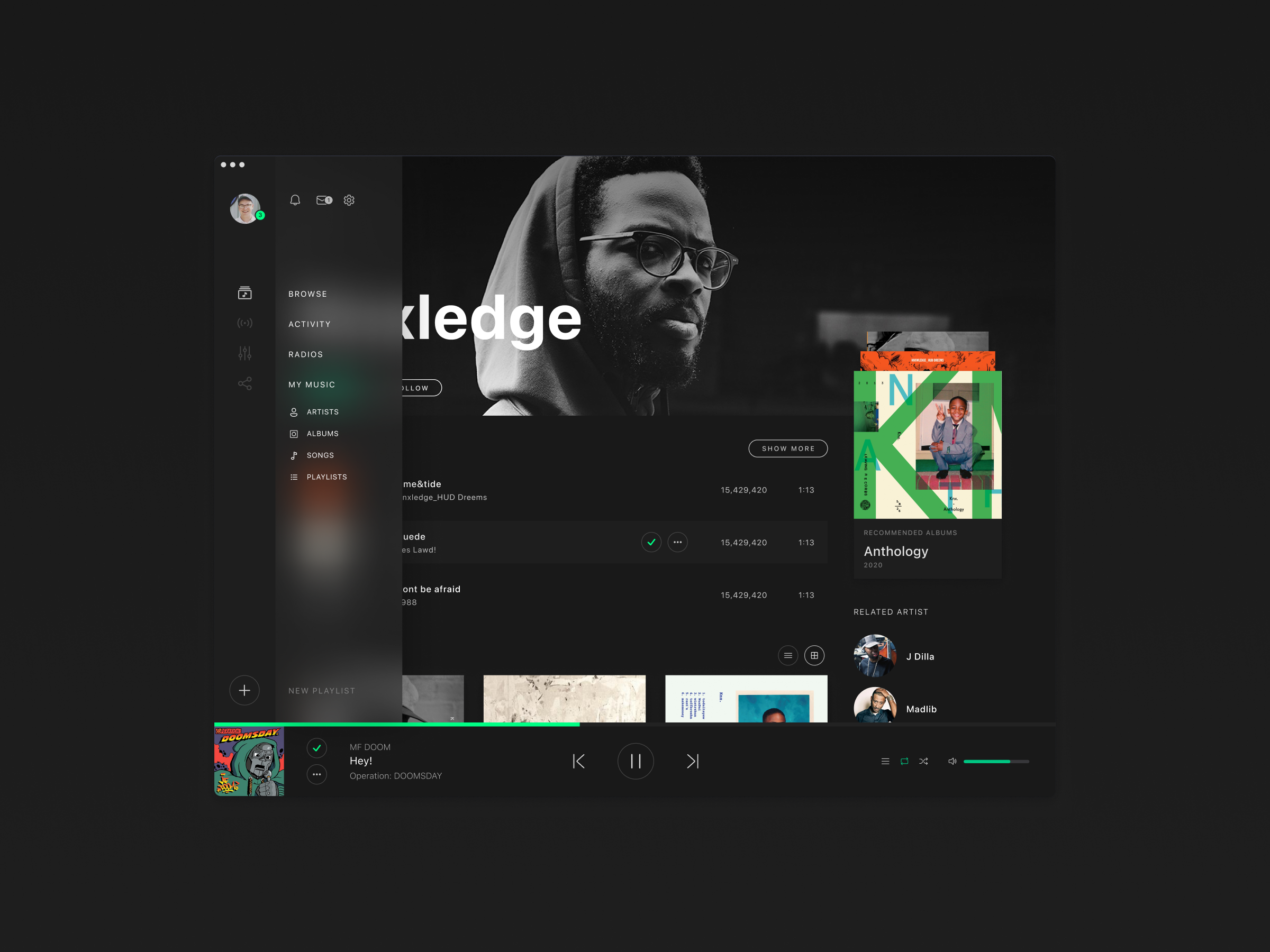 Spotify - UI Redesign Concept by Matt Girardi on Dribbble