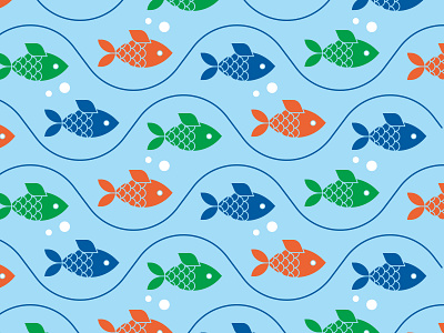 Fish Pattern Design by Necula Creative on Dribbble