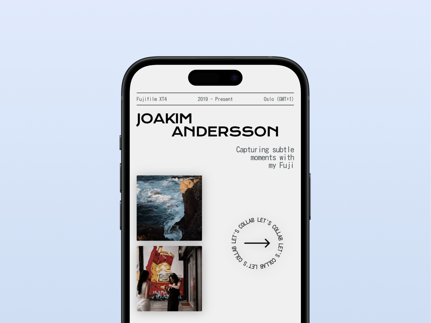 Photography Portfolio - Joakim Andersson by Stephanie Giori on Dribbble