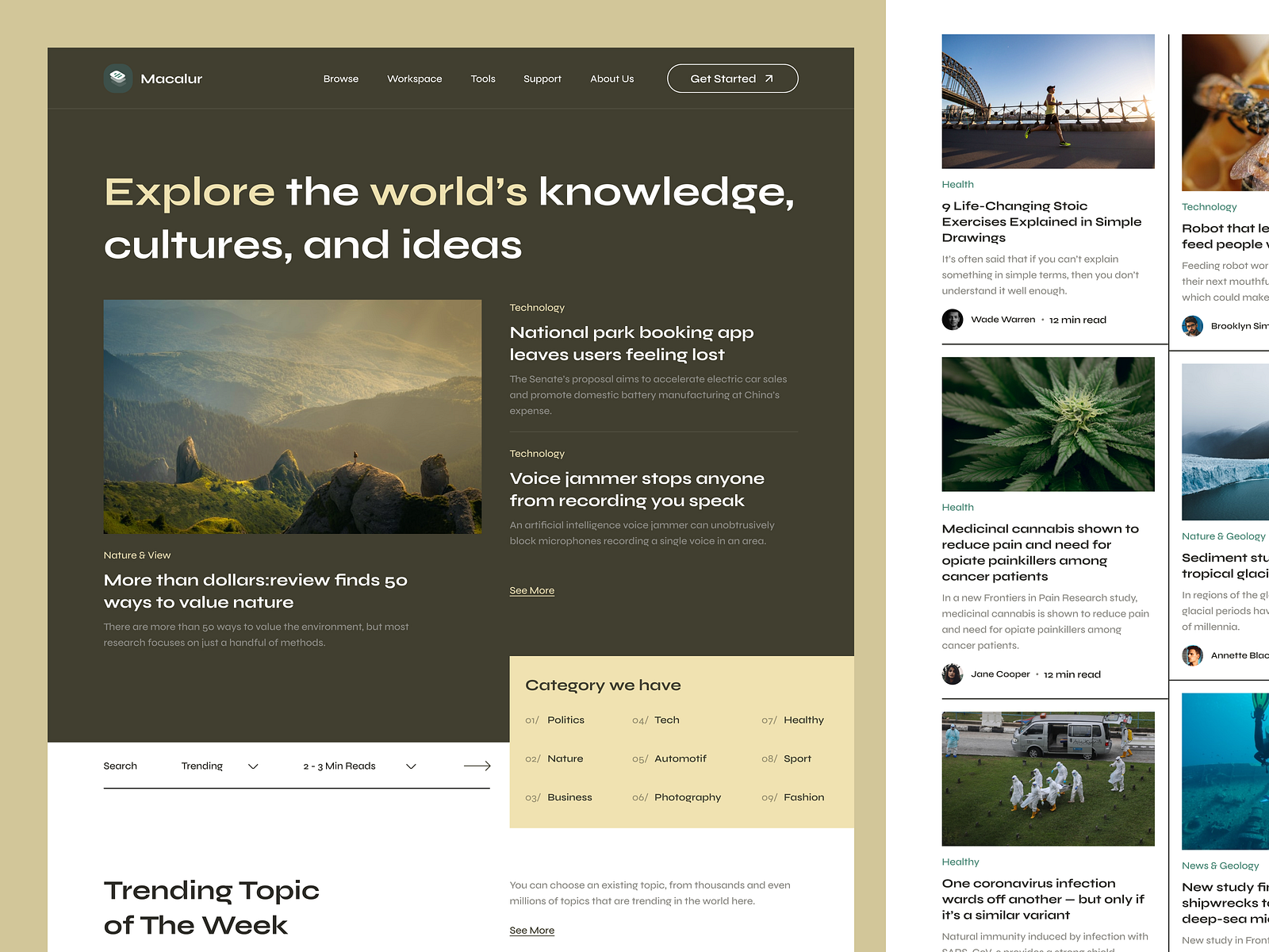 Macalur - Article Landing Page by Rizal Ahmad ︎ for Collabora on Dribbble