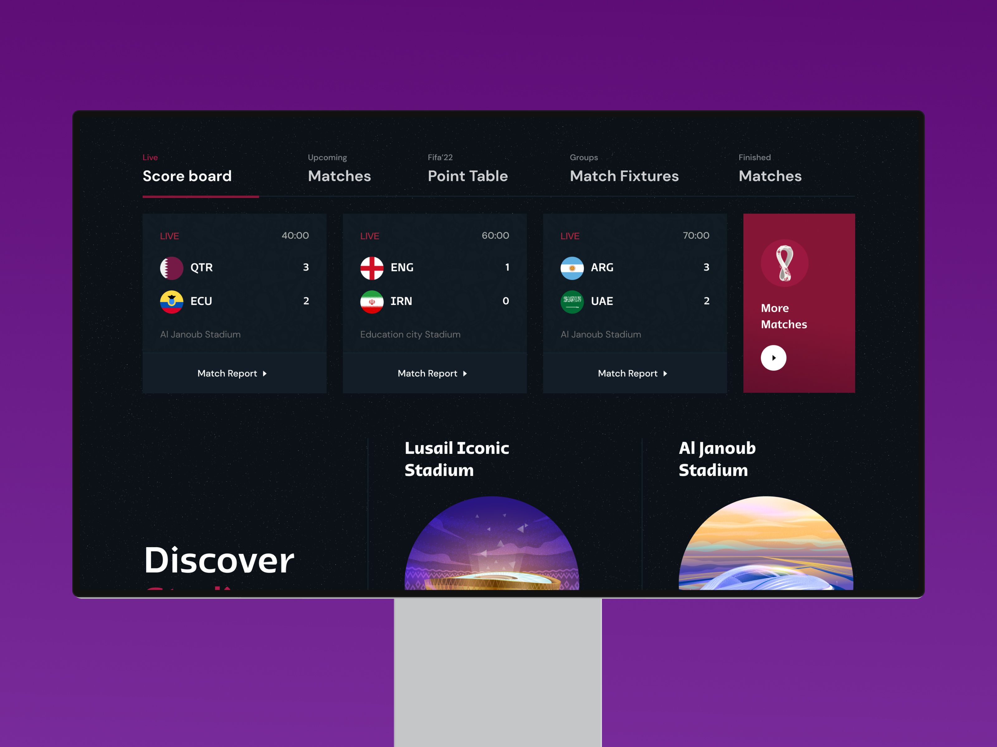 FIFA Worldcup Qatar 2022- Landing Page by Musemind UI/UX Agency on Dribbble