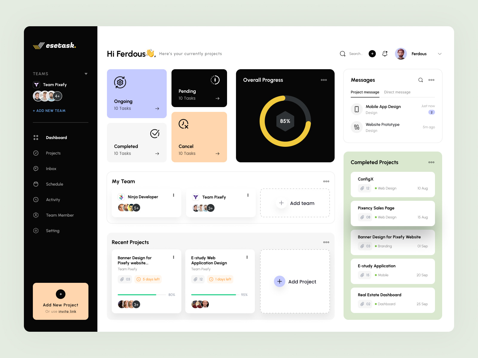 Task Management Dashboard Design by Md Sakib for Pixency on Dribbble