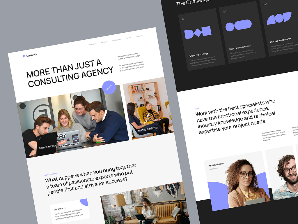 Maverick - Corporate website design for consulting agency by Outcrowd ...