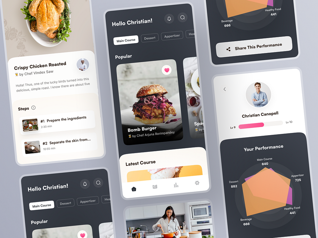 Cooking Course Apps by Rizal Gradian for Vektora on Dribbble