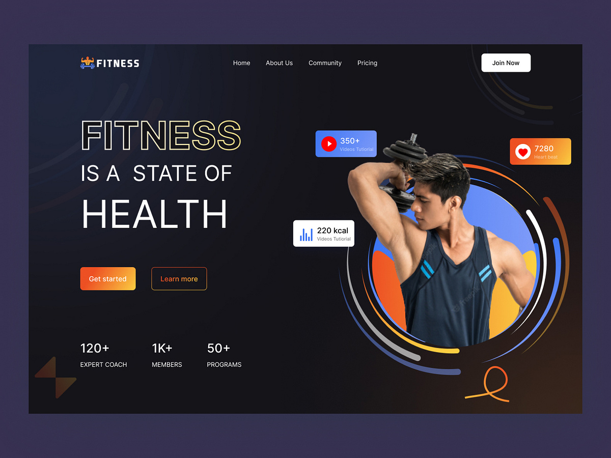 Gym Landing Page designs, themes, templates and downloadable graphic ...