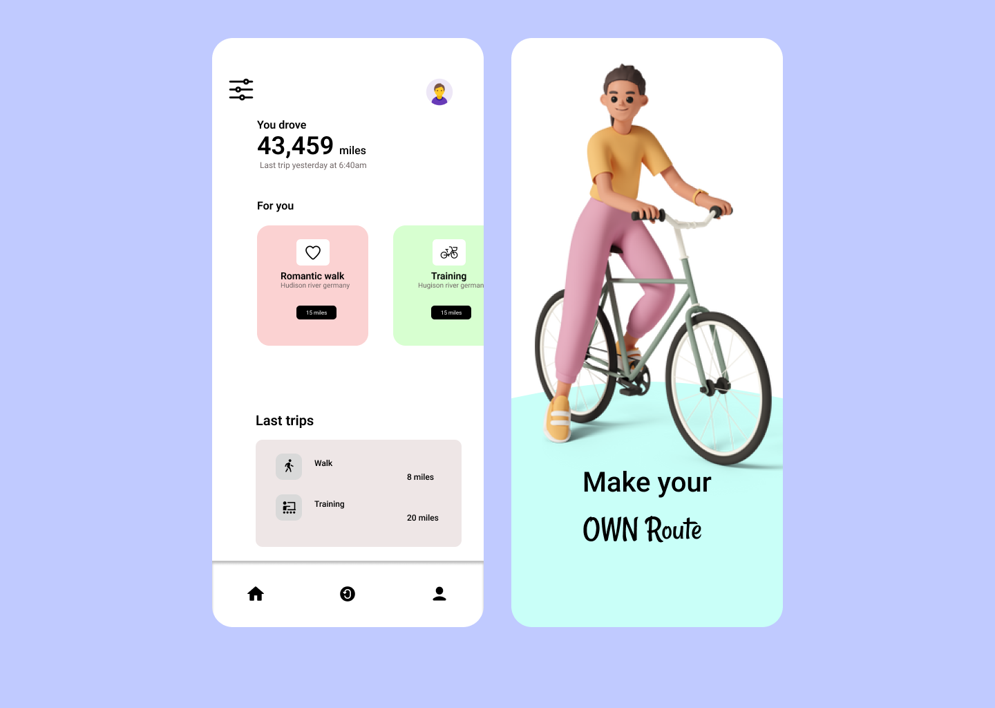 Trip ride mobile screens by Abhishek Sharma on Dribbble