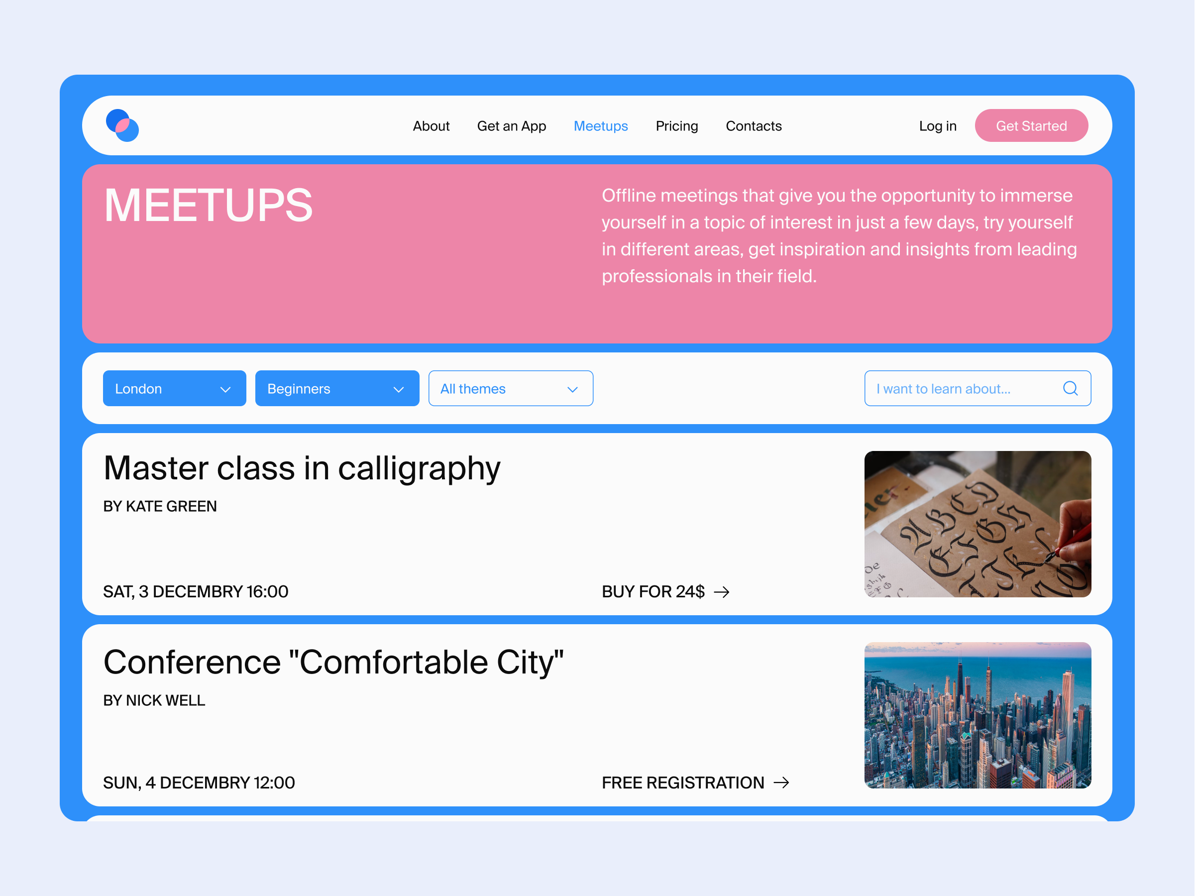 🌐 Connections: Meetups in Chicago by Brightlab on Dribbble