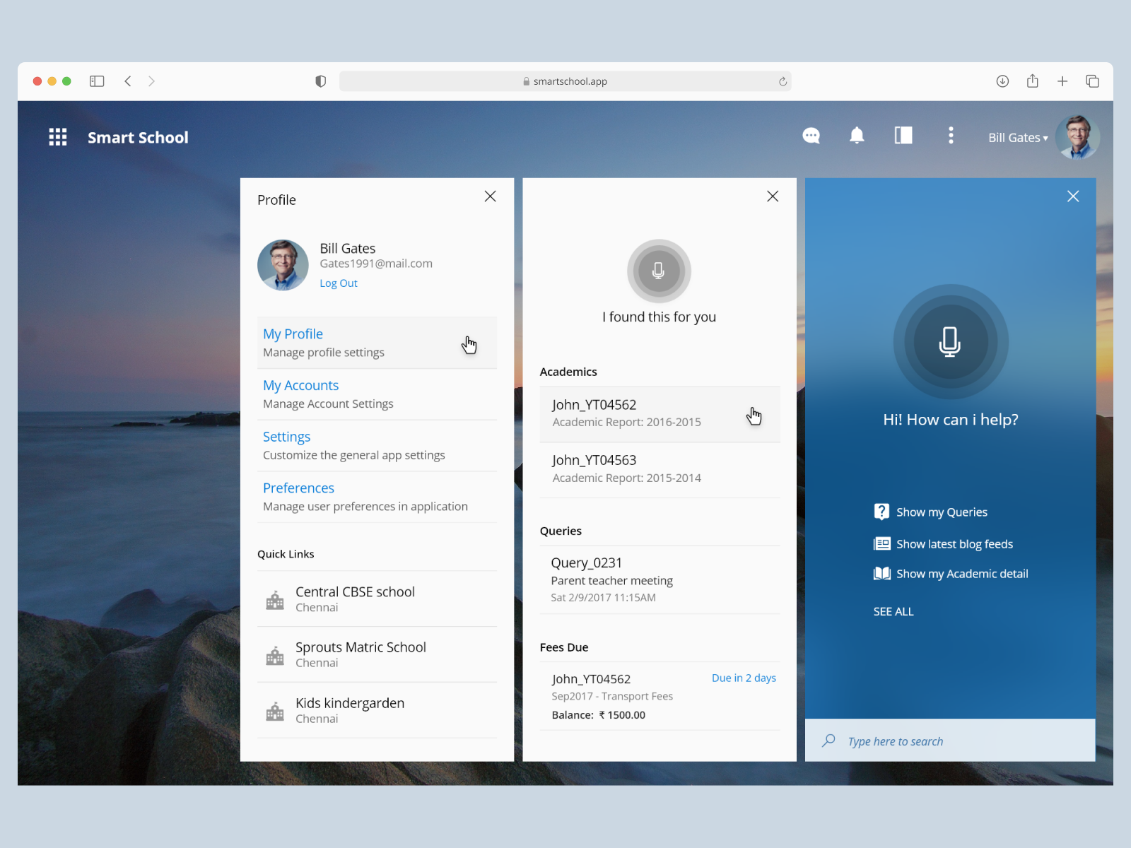 Smart School Management App – Built with Microsoft Fluent UI by ...