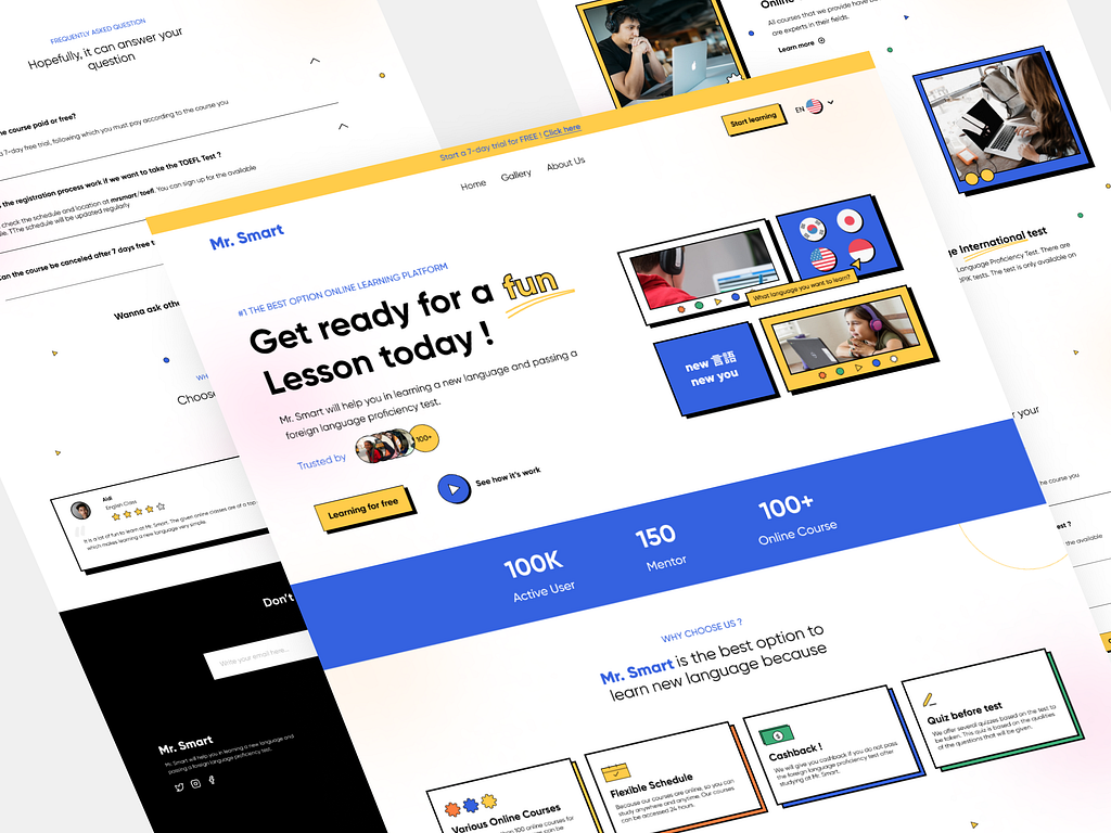 Online Course Landing Page by Mahdiya Aqila for Visual Kreasi on Dribbble