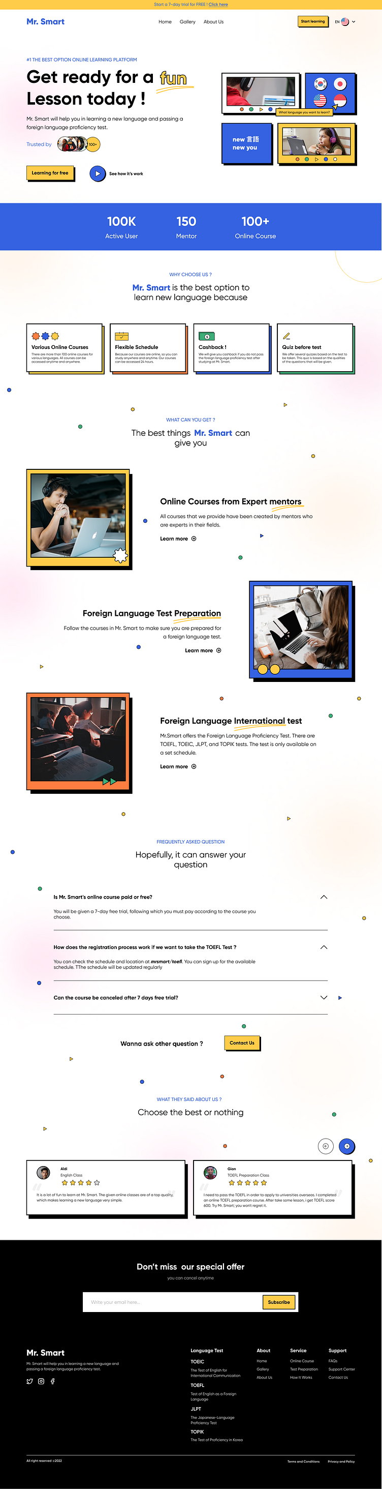 Online Course Landing Page by Mahdiya Aqila for Visual Kreasi on Dribbble