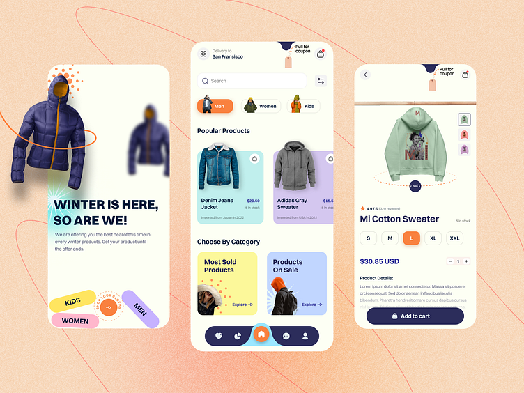 E-commerce fashion online shop creative app design by Rezwan Nahid on ...
