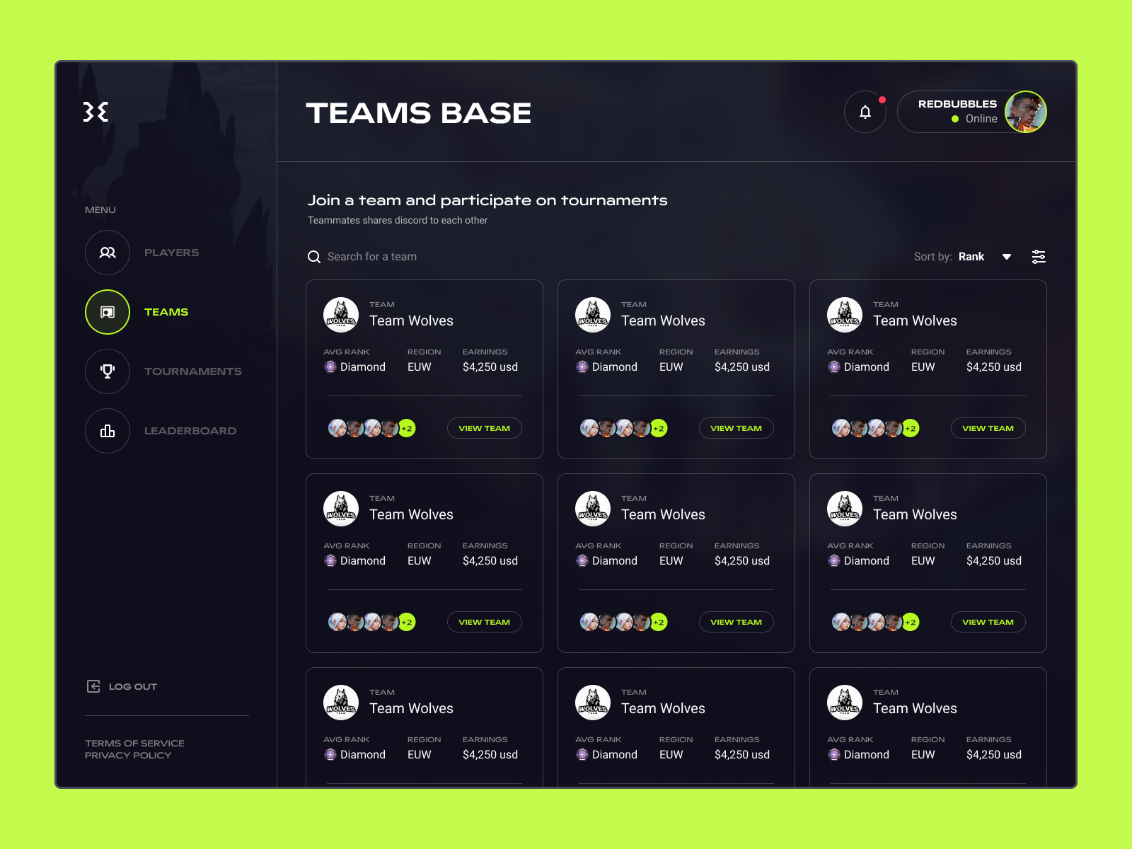 Esports Web App Animation by Koncepted on Dribbble