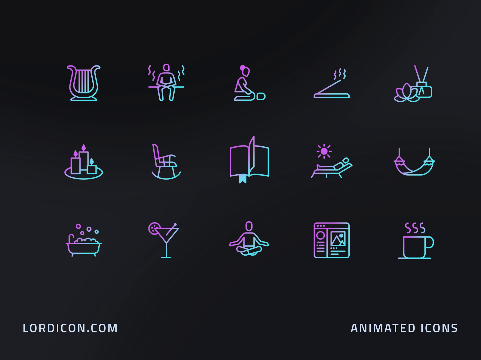 Relax Icon Group by Tom Wilusz on Dribbble