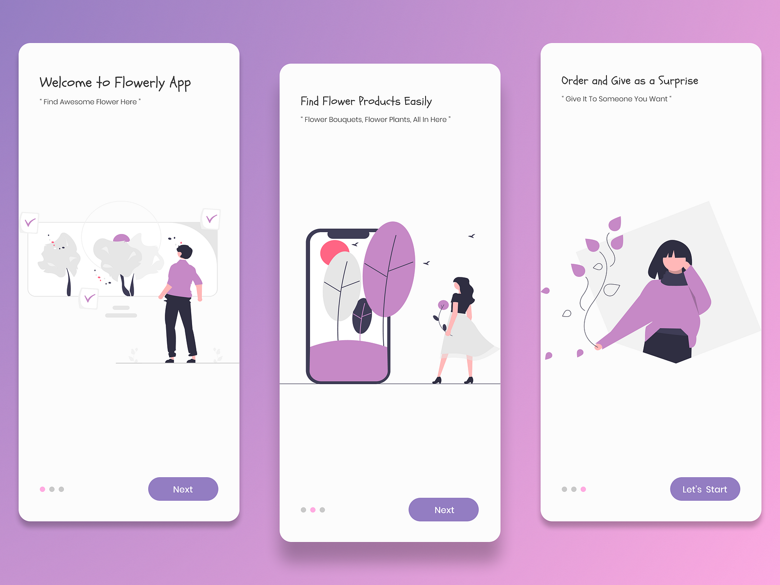 Flowerly App - Introduction Screen UI Design by Nur Ihsan on Dribbble