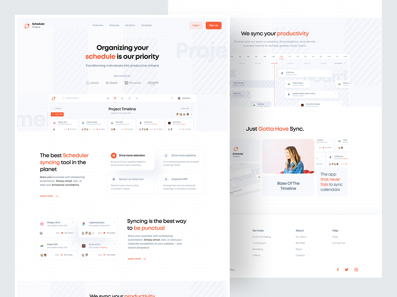 Scheduler Timeline - Website by Adalahreza 🐺 for Kretya Studio on Dribbble