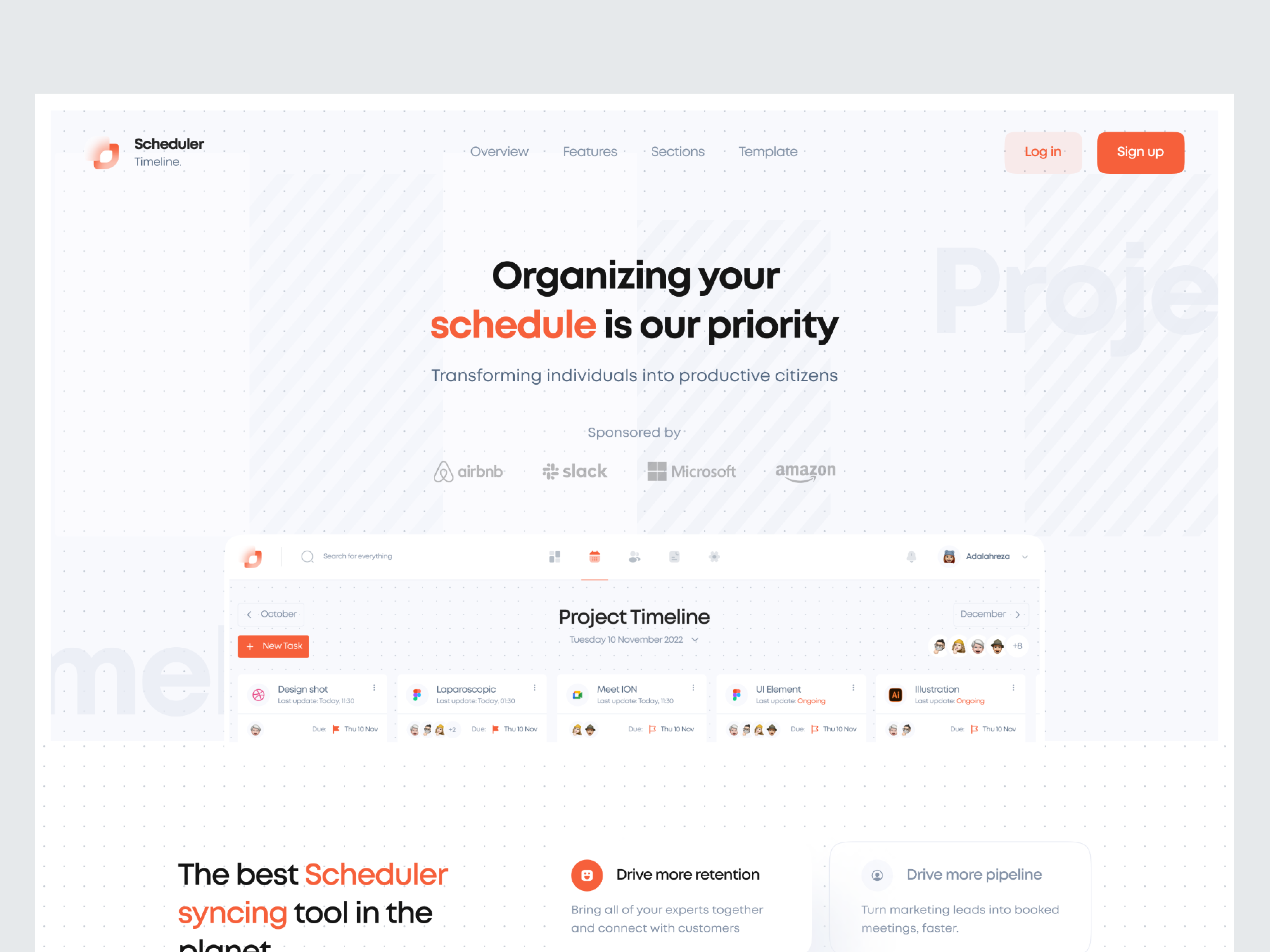 Scheduler Timeline - Website by Adalahreza 🐺 for Kretya Studio on Dribbble