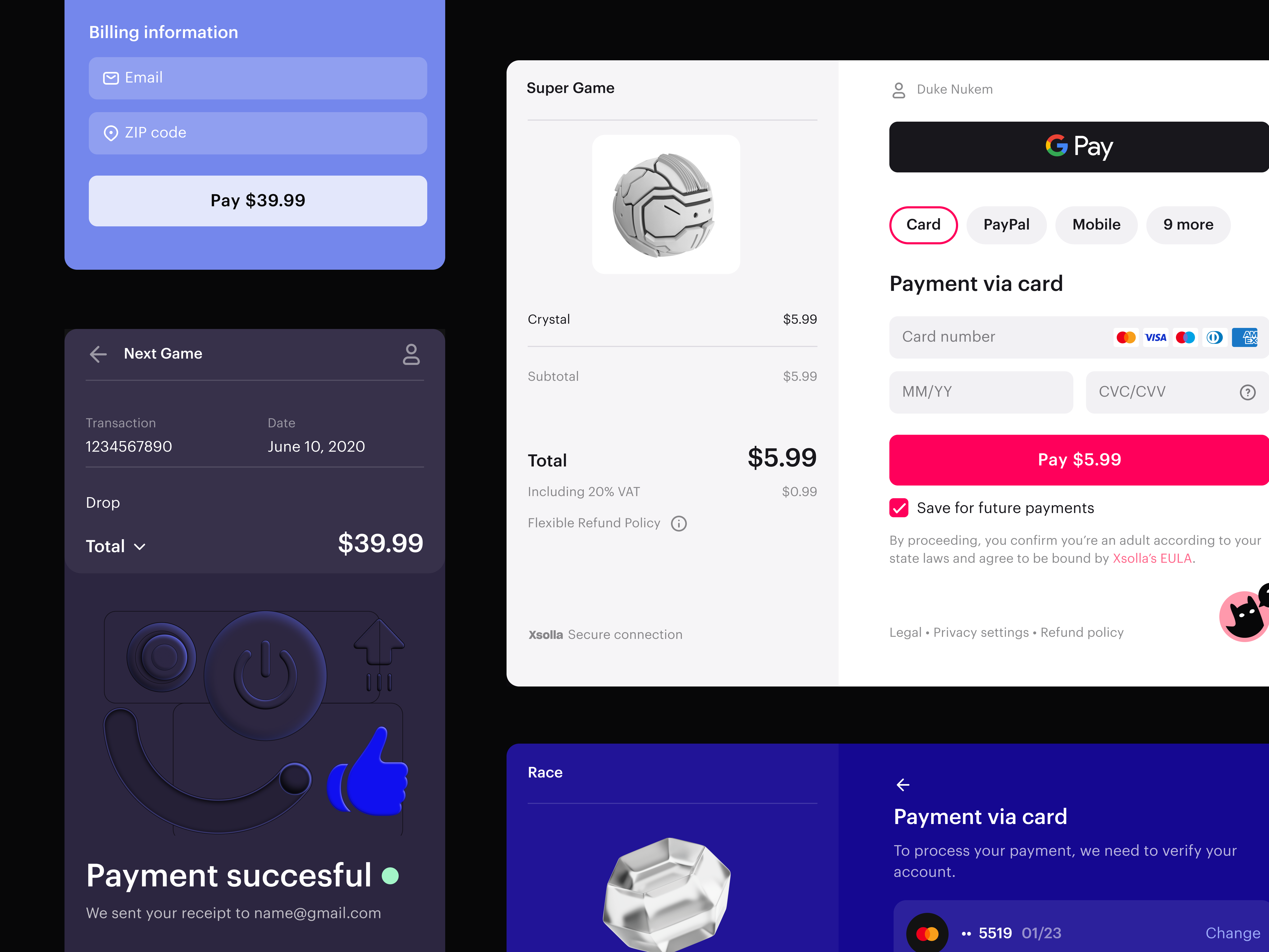 Advanced customization for check out by Kir Romanovsky on Dribbble
