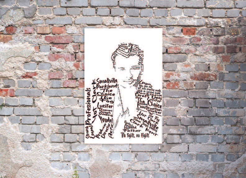 Tom Welling Typography Poster by Staci Brown on Dribbble