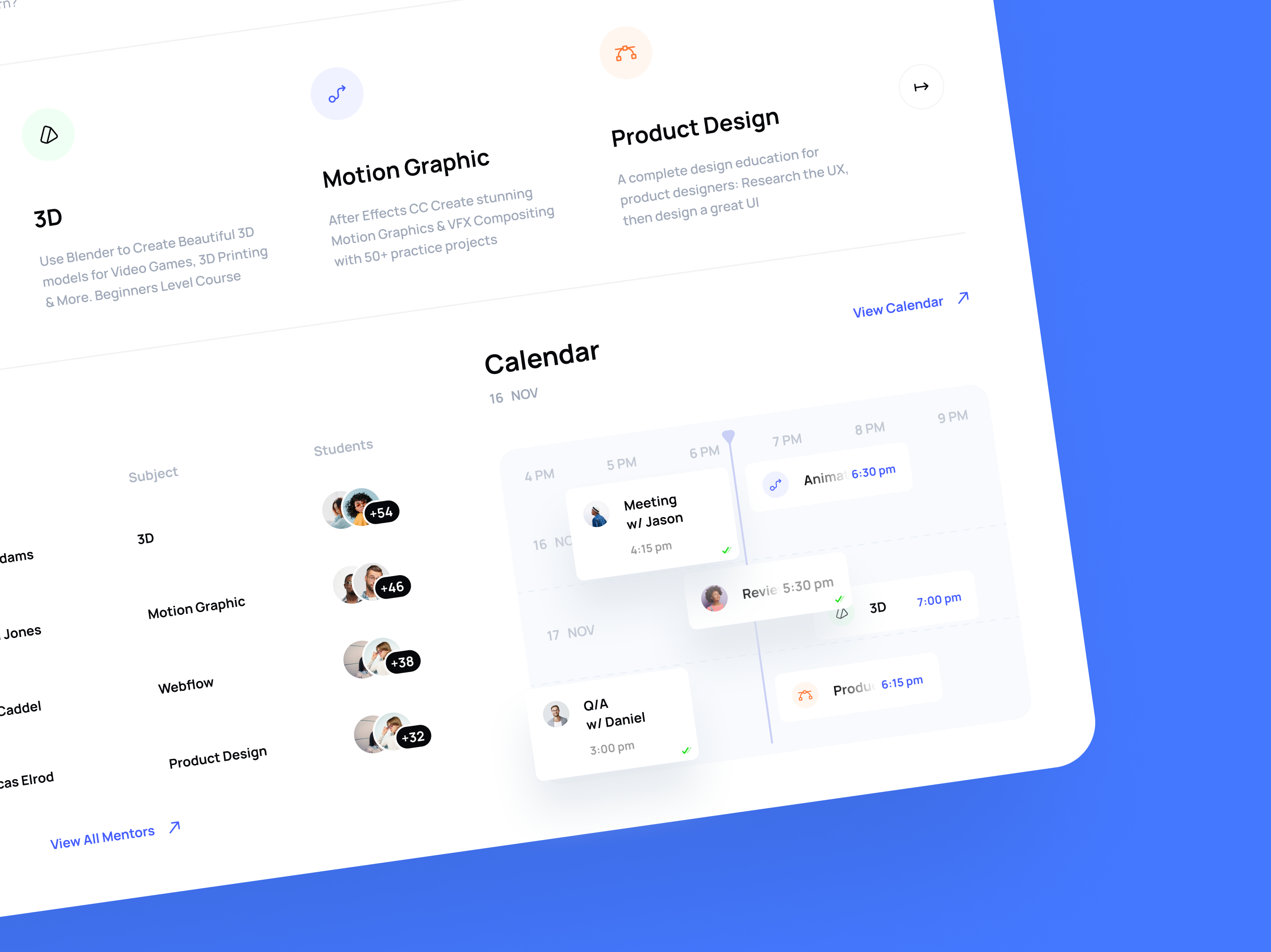 E-Learning Web App by 11Daniyal for Run Studio on Dribbble