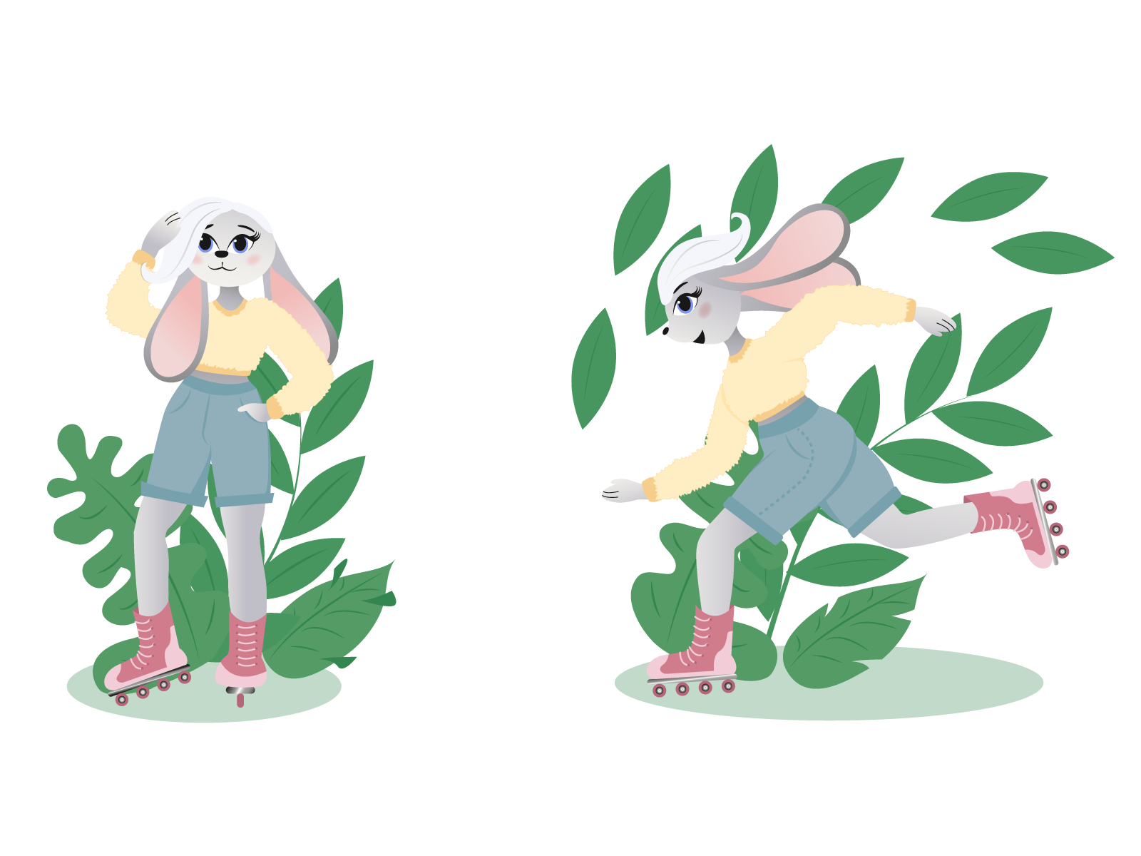 Character in statics and dynamics. by Natalya on Dribbble