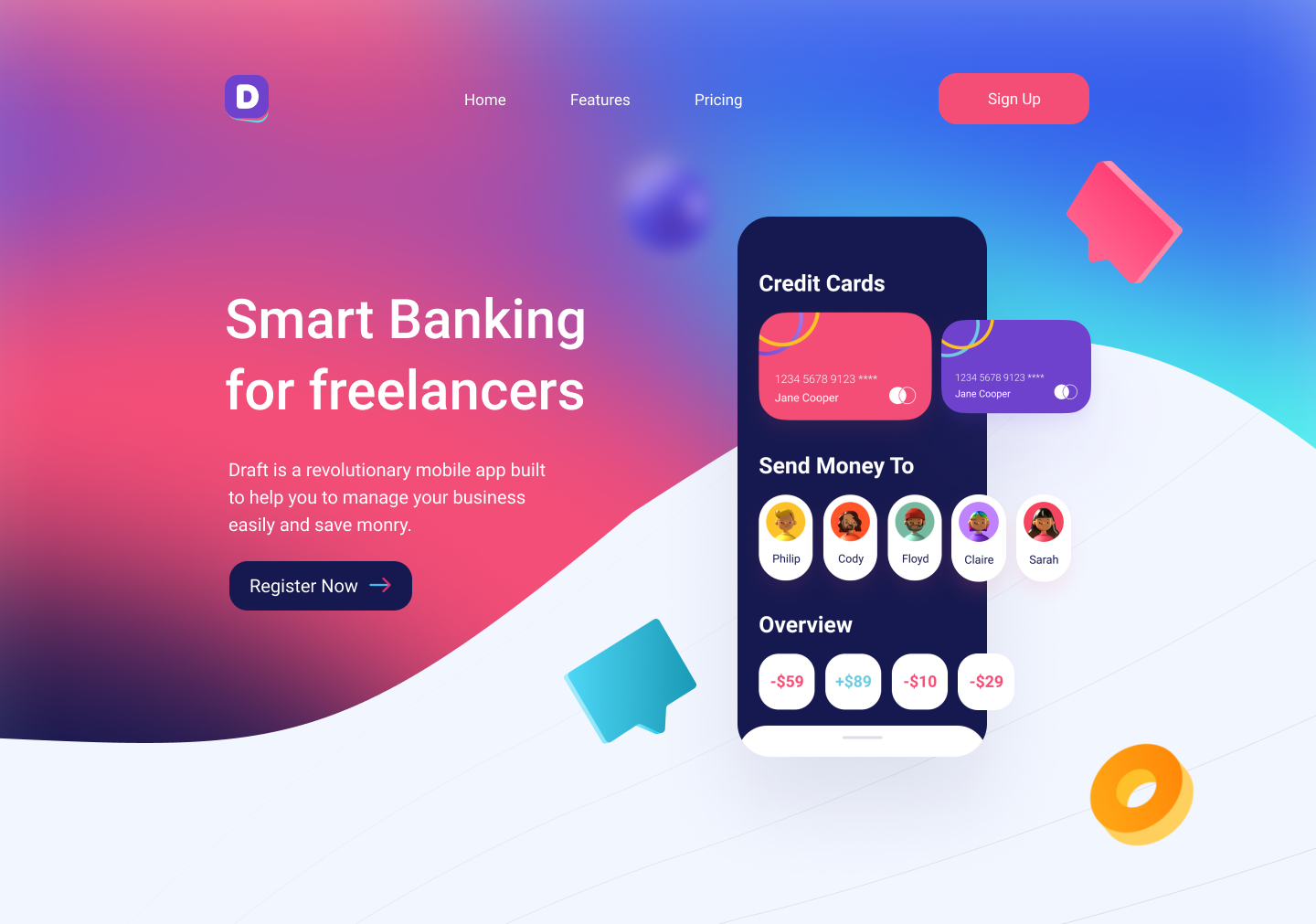 Bank App Ui design by HG on Dribbble