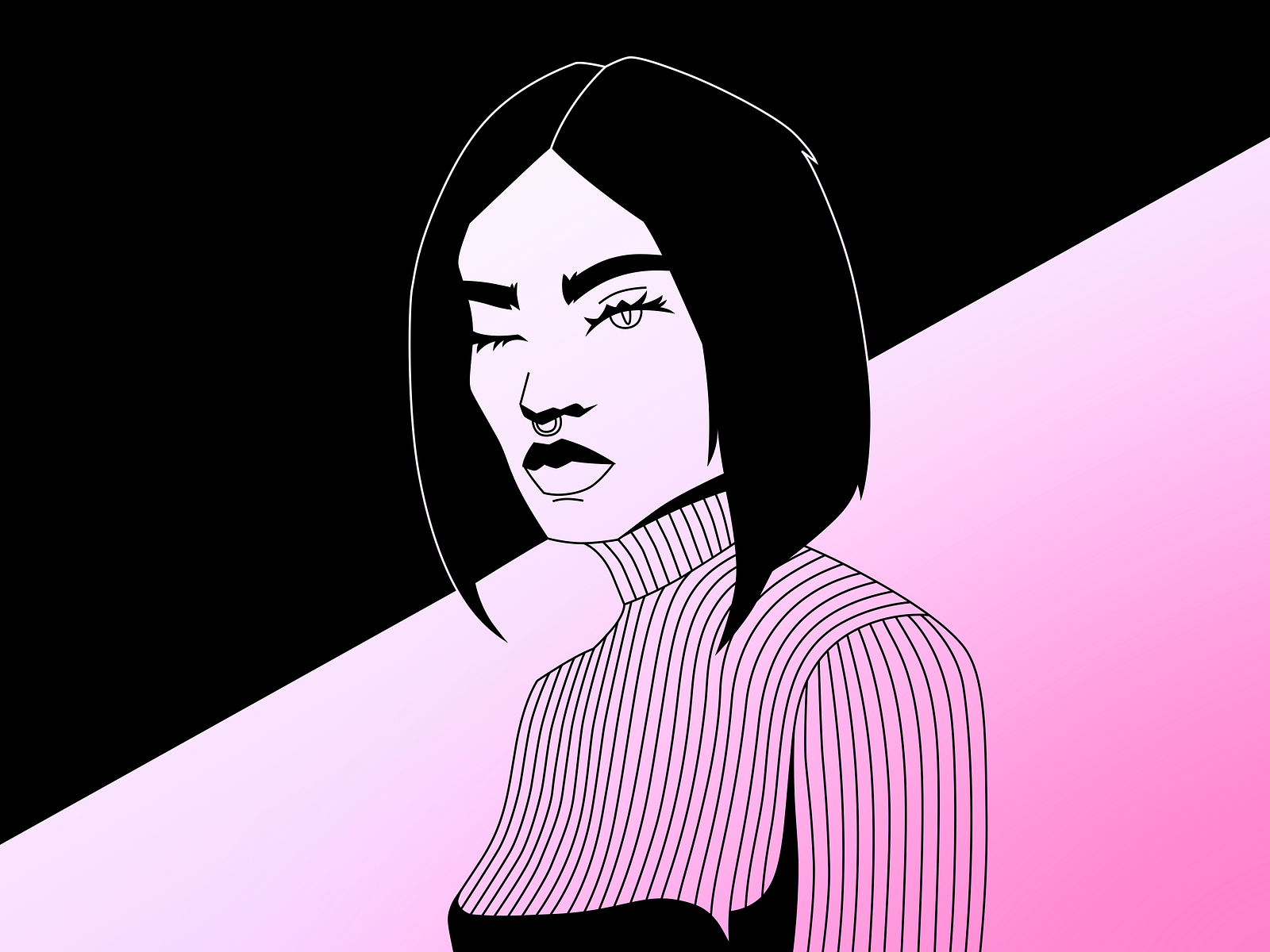 Girl Portrait — Illustration by Oleh Kovaliov on Dribbble