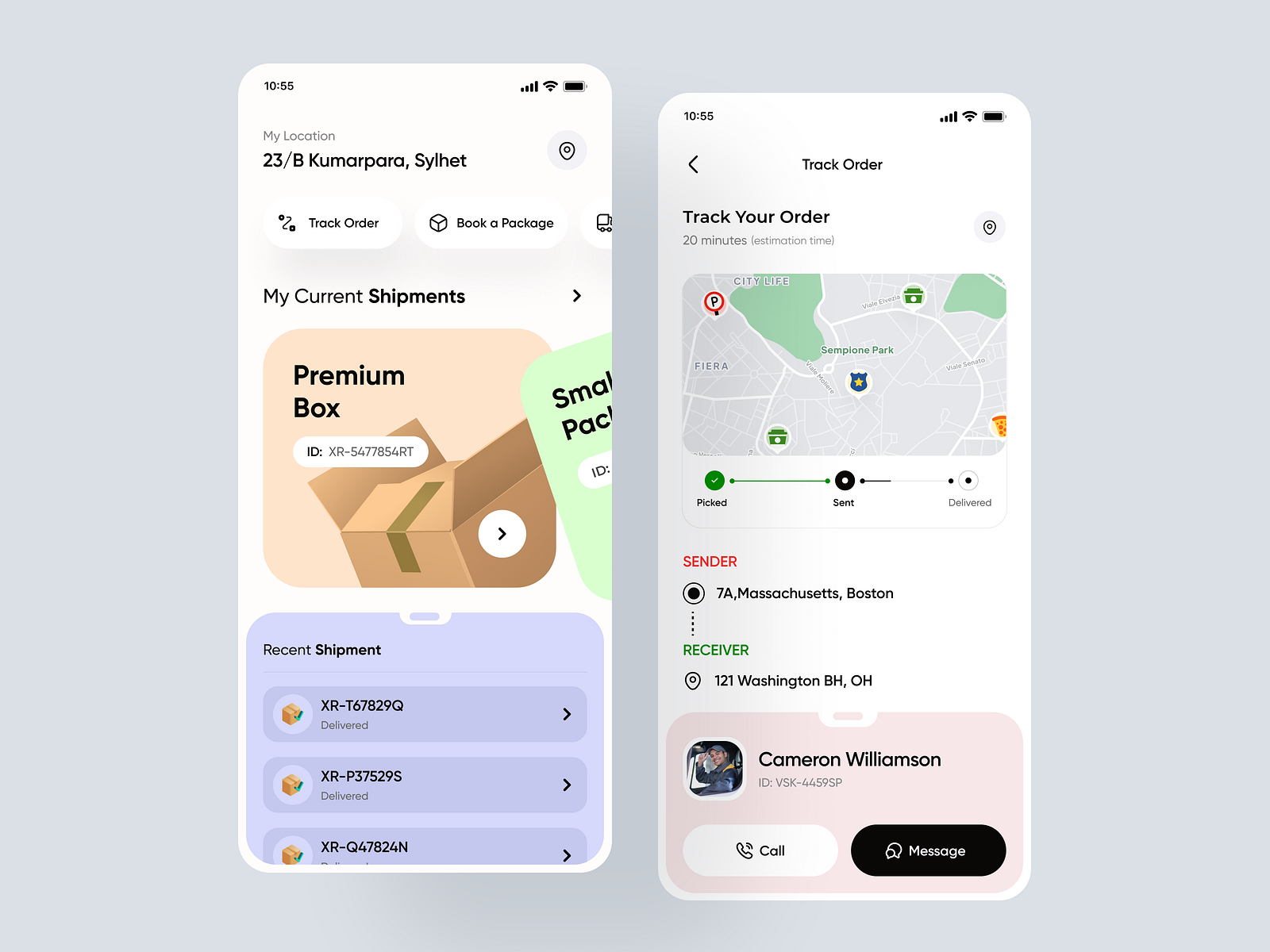 Parcel Tracker App by Filllo Design Agency on Dribbble