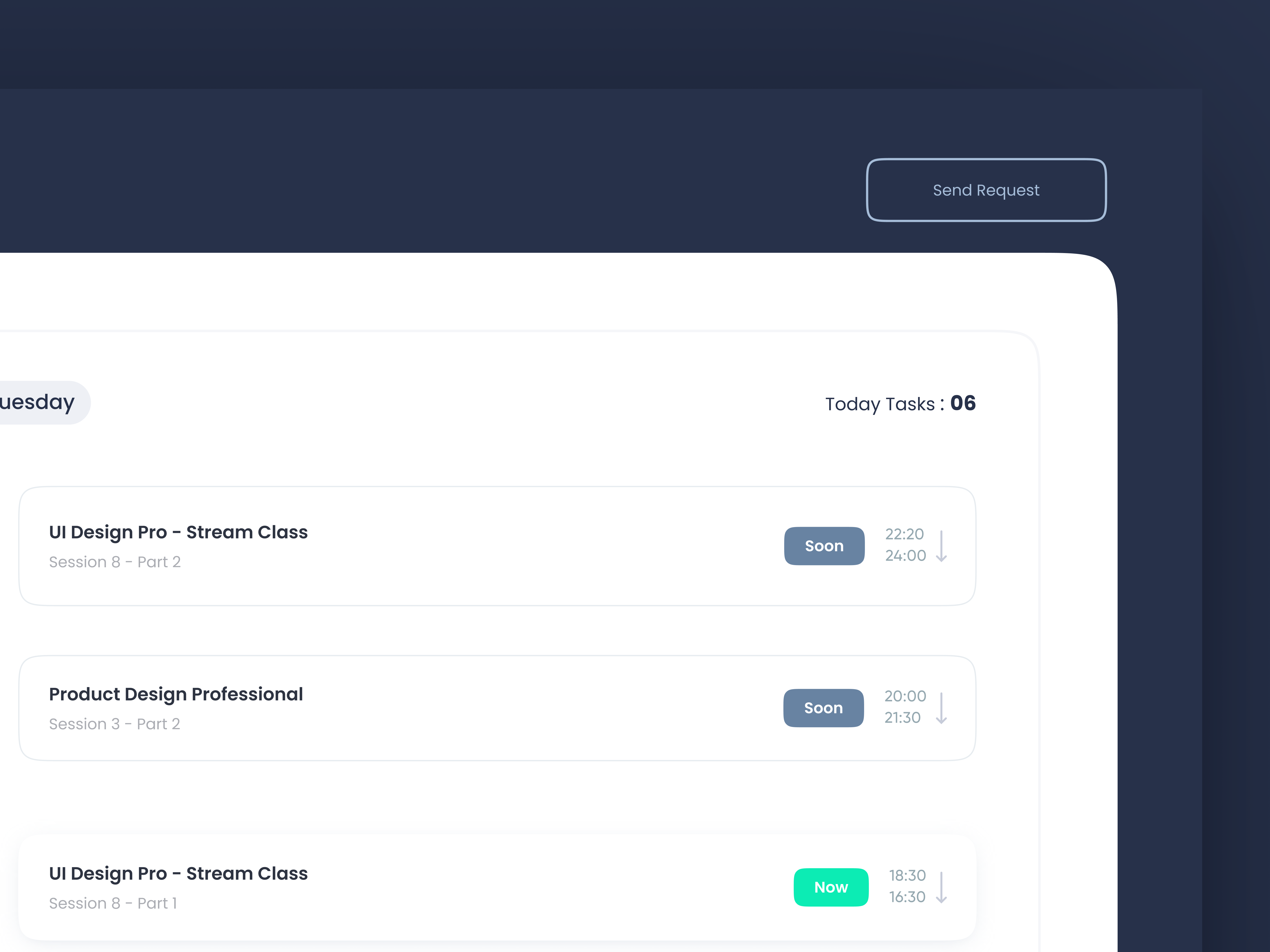 Schedule Calendar - Student Dashboard Design - LMS Platform by Ali ...