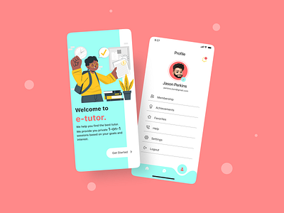 Tutoring App UI by vishal an on Dribbble