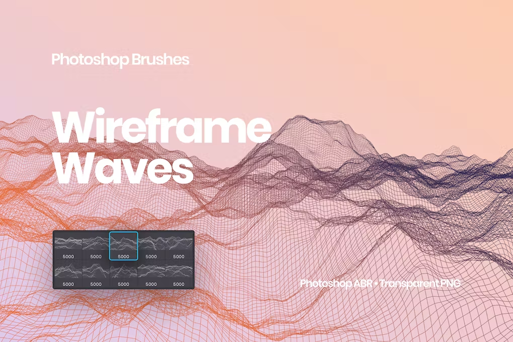 Photoshop Wireframe Waves Brushes by Jose Garcia on Dribbble