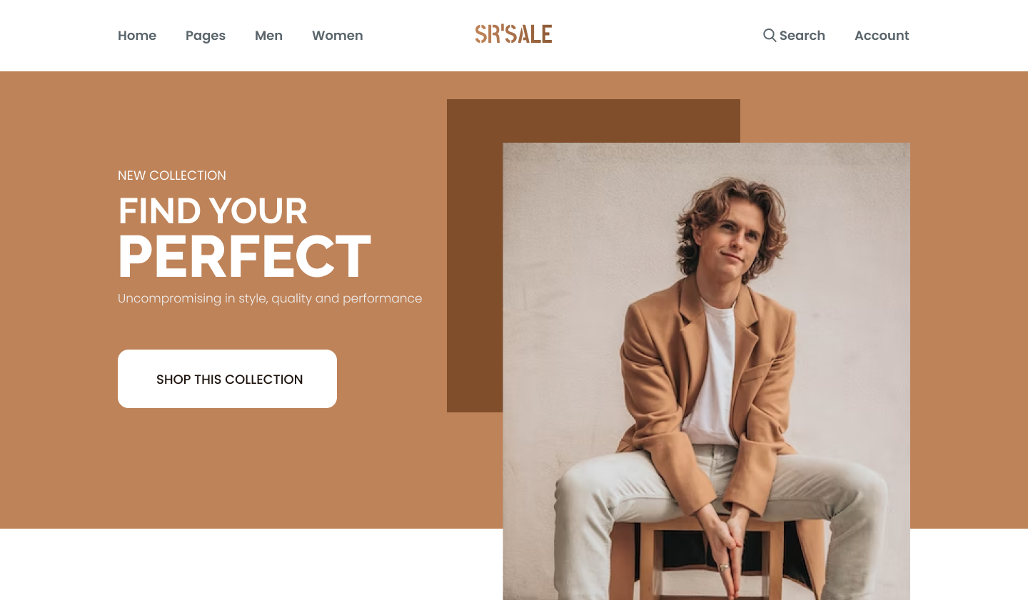 FASHION LANDING PAGE HEADER by Rakibul Islam🏀 on Dribbble