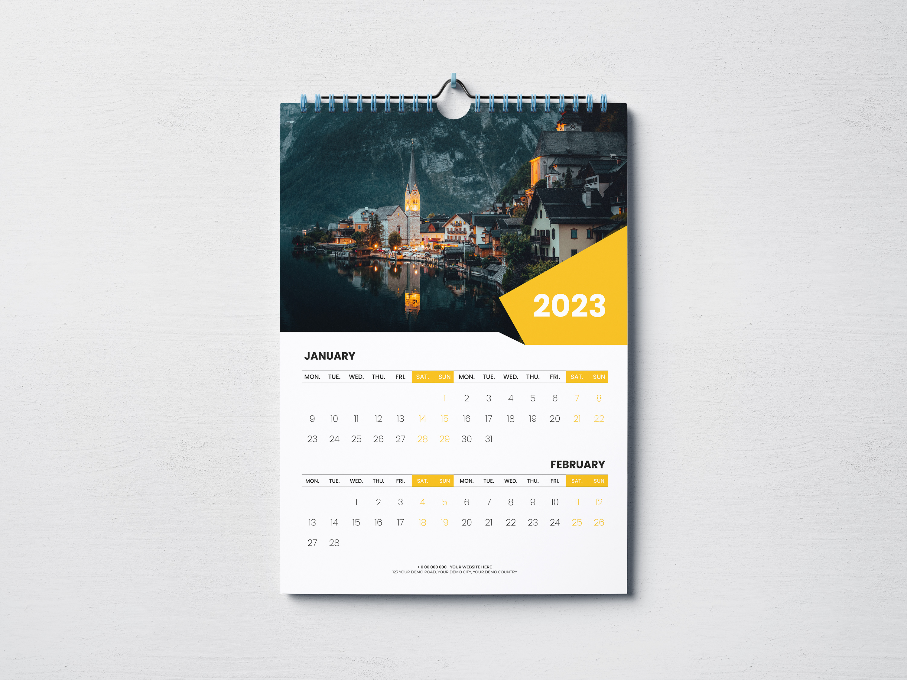 2023 12 page calendar design template by Tanmoy Topu on Dribbble