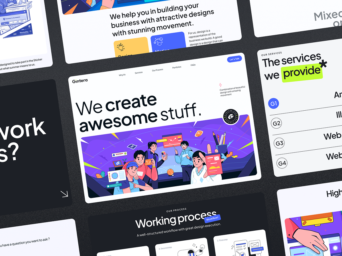 Gintera - Header animation by Ahmad Sulaiman for Gintera on Dribbble