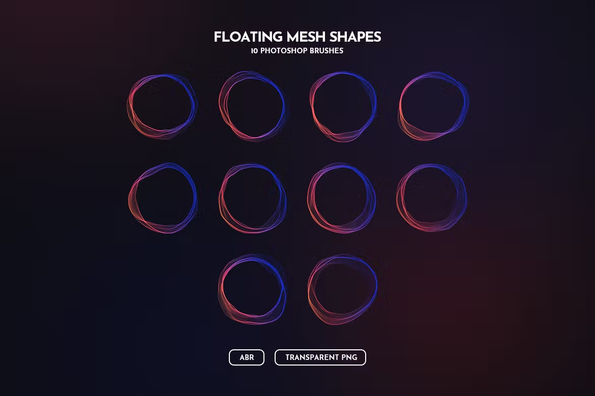 Floating Mesh Shapes Photoshop Brushes by Jose Garcia on Dribbble