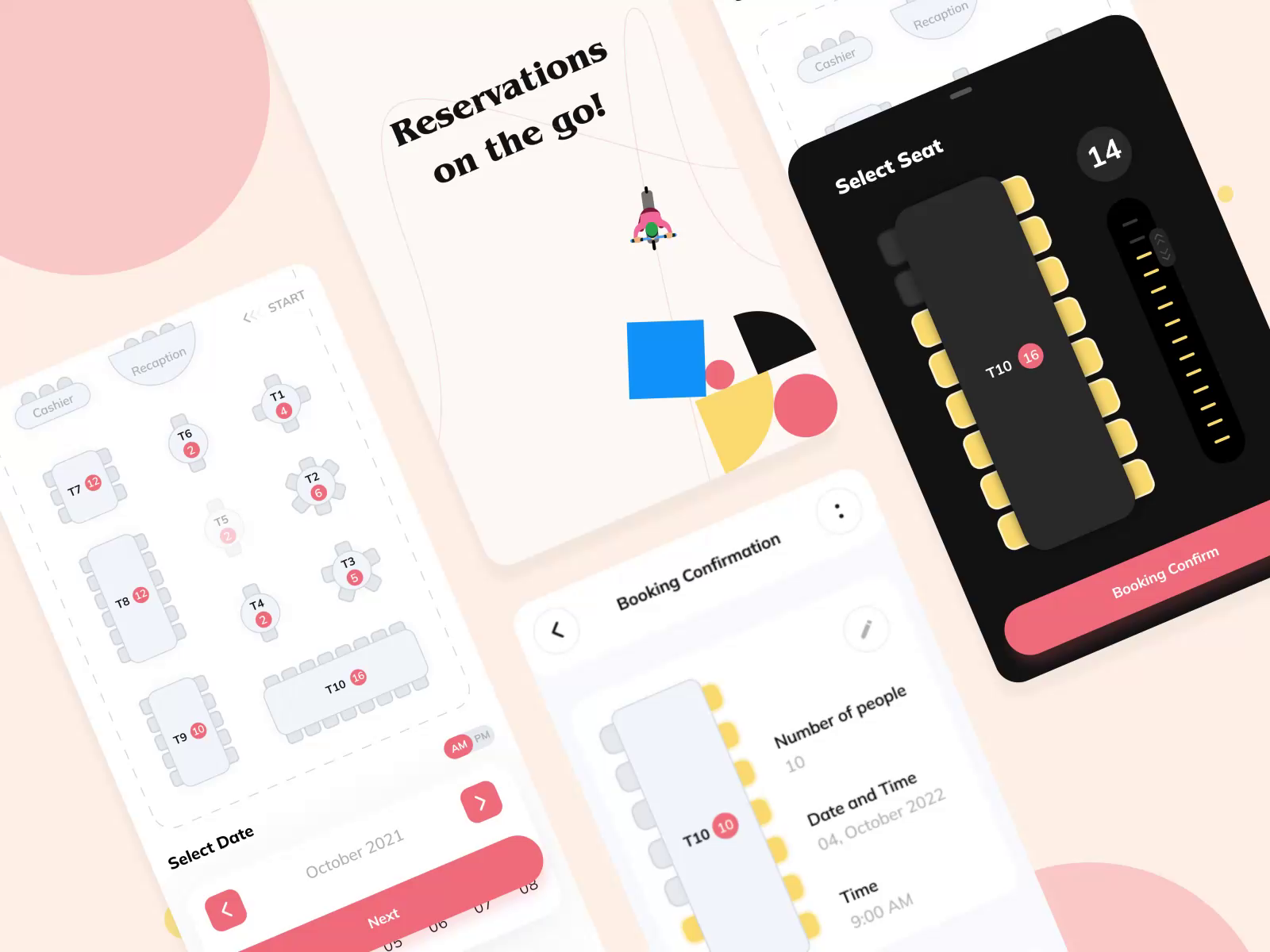 Restaurant Reservation App UI by CMARIX on Dribbble Restaurant Reservation App UI by CMARIX on Dribbble