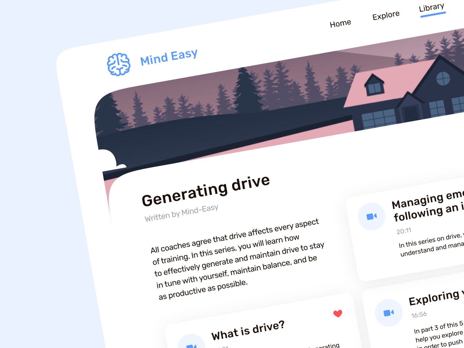 Mind Easy: Self-care Website by Dmitry Lauretsky for Ronas IT | UI/UX ...