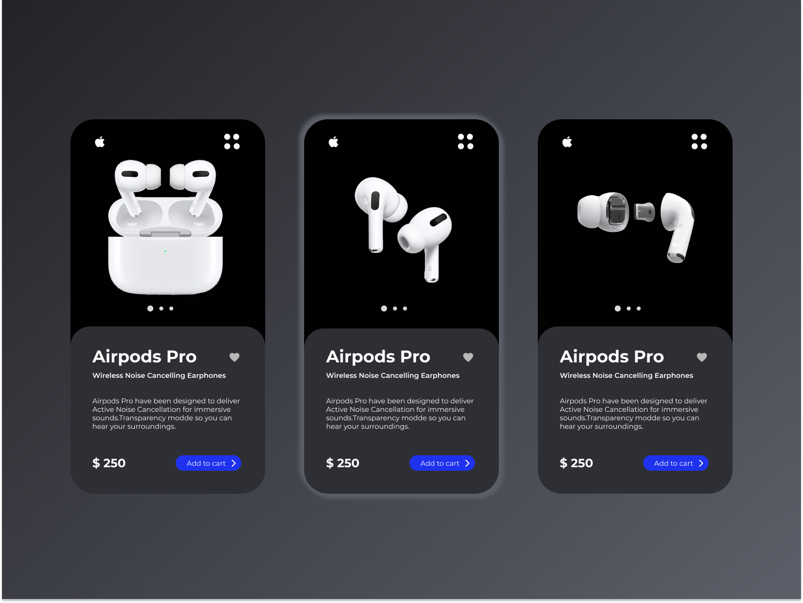 Apple Airpods Pro UI by Bilal Zafar on Dribbble
