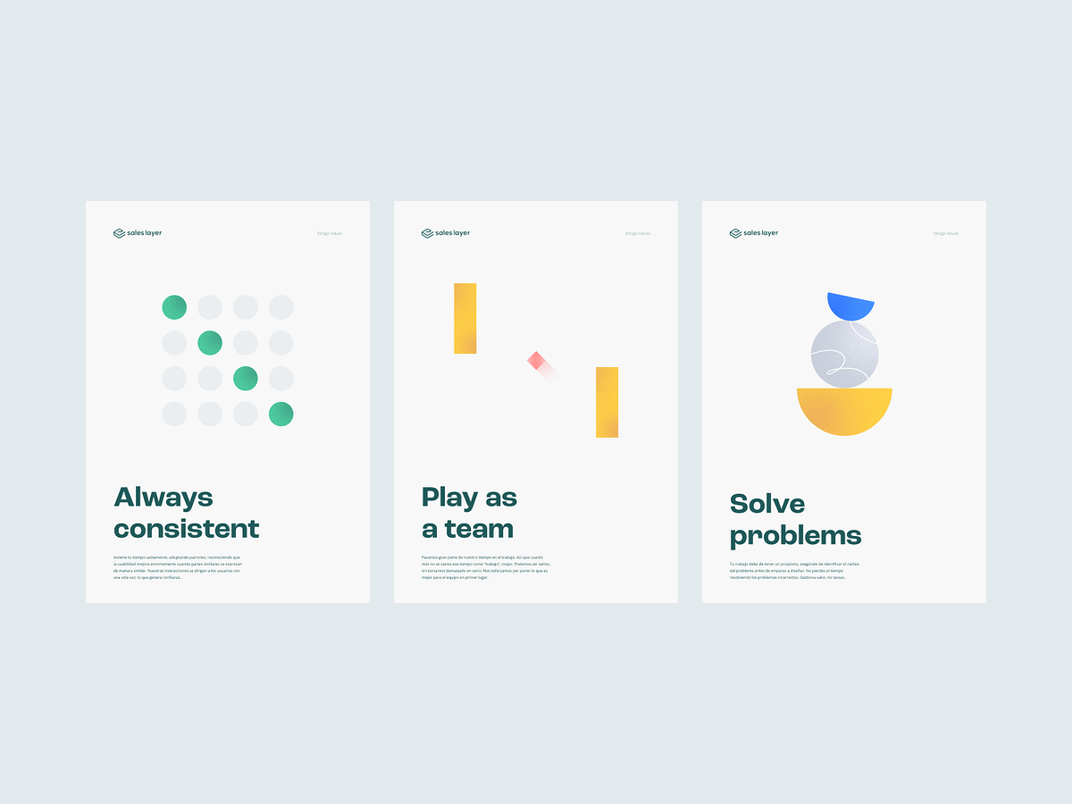 Our Values & Principles by Verónica Gascó for Sales Layer on Dribbble