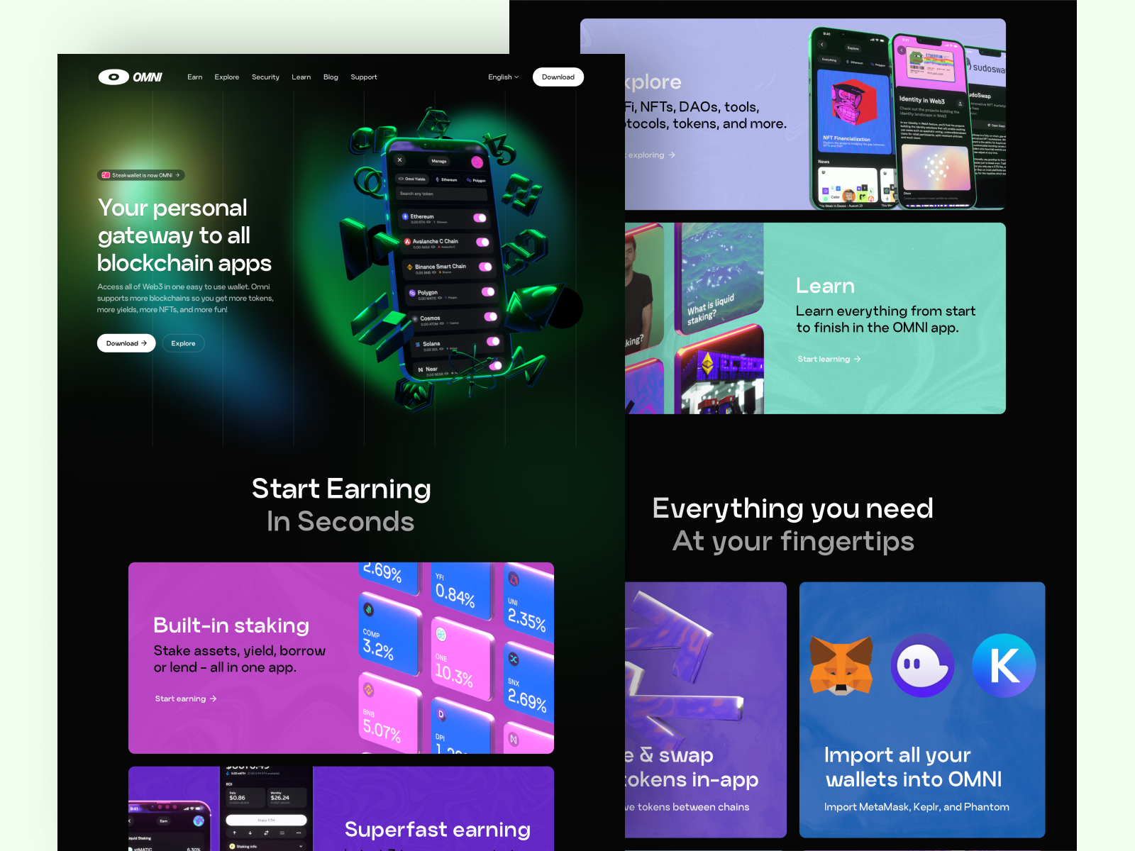 OMNI: Crypto Wallet - Design Challenge Week 3 by Mart Pijnen on Dribbble