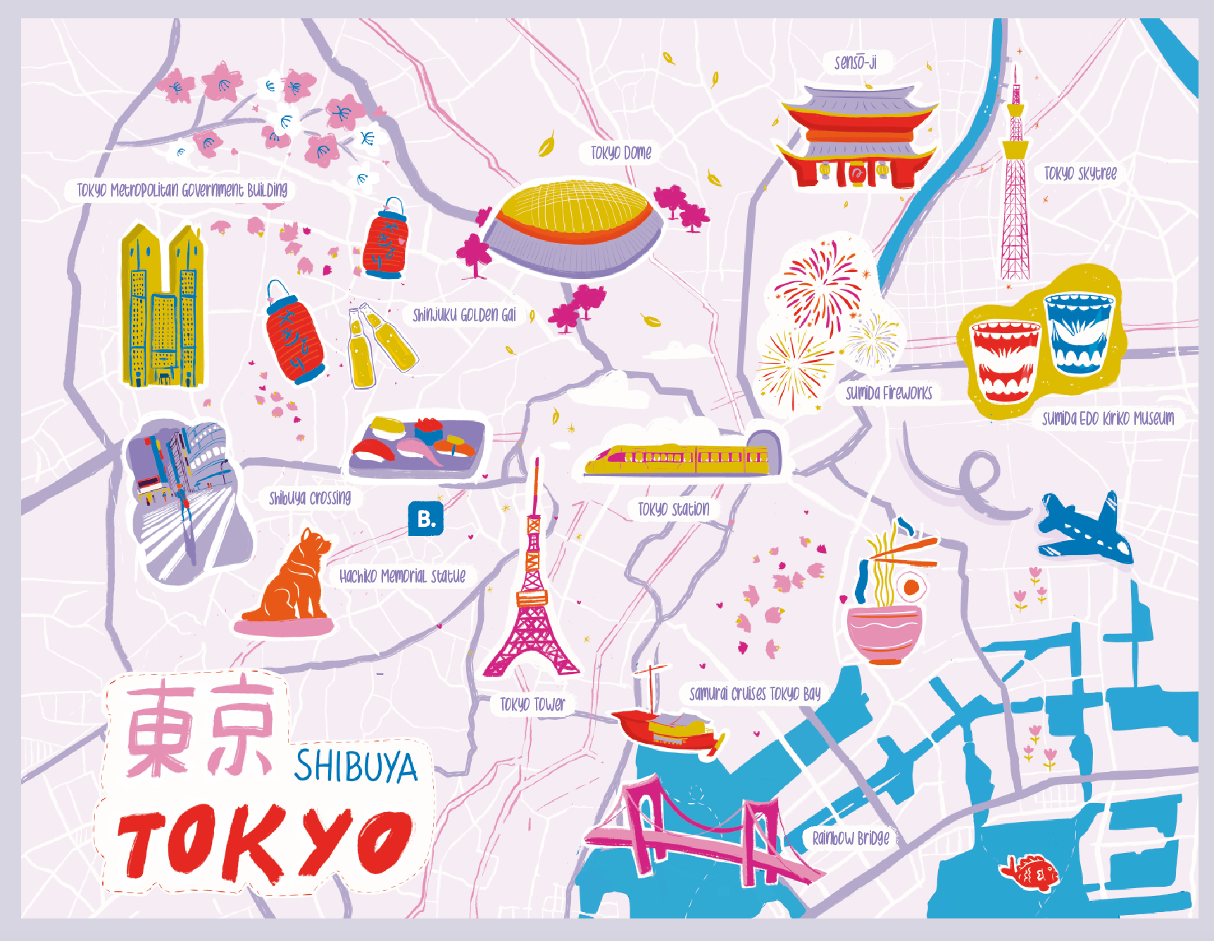 Tokyo map for Booking.com by Noemi De Feo on Dribbble