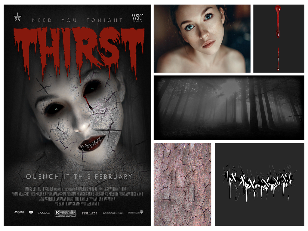 Horror Movie Poster by Ashwini D on Dribbble