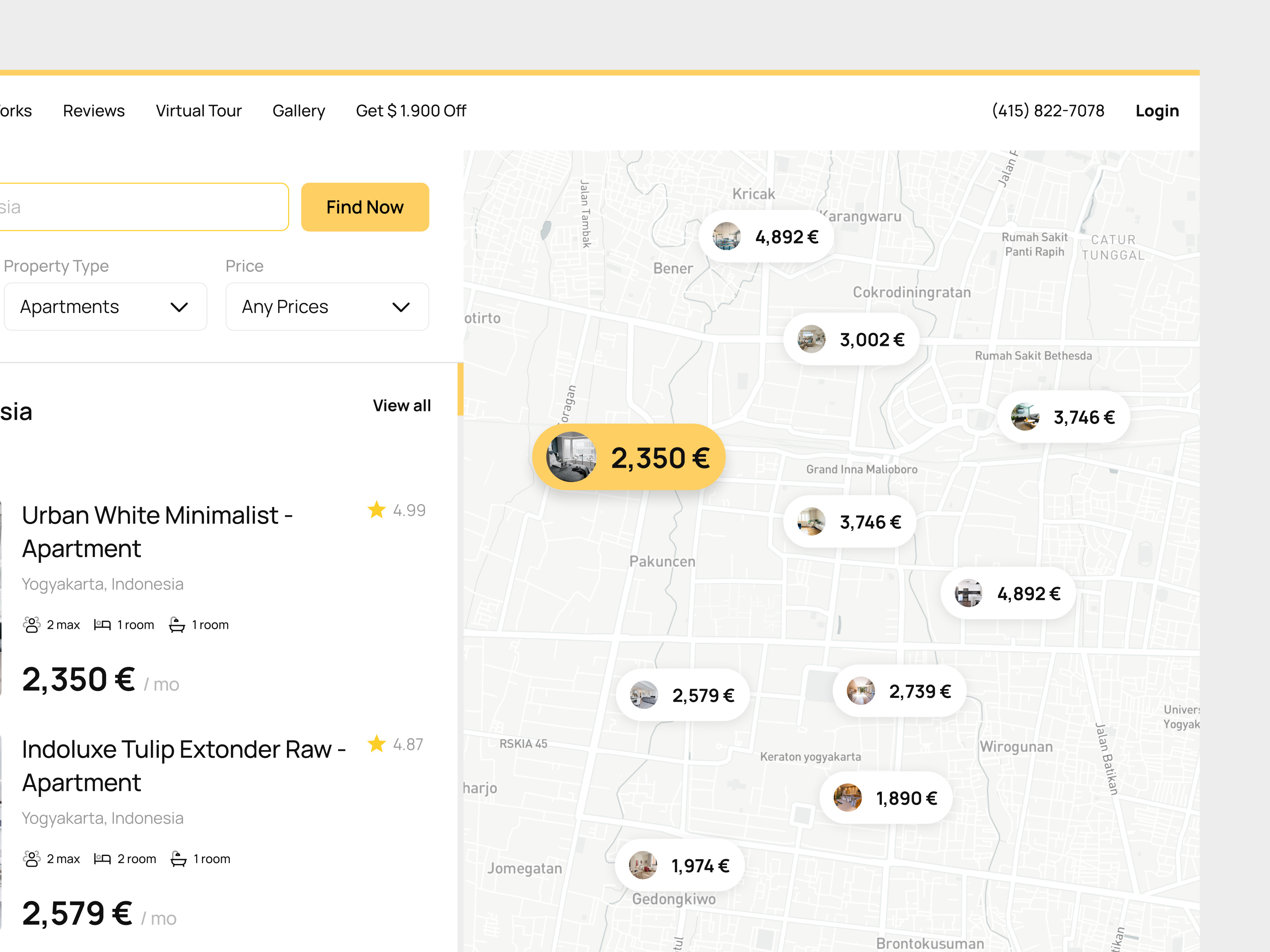 Dashboard Ruang - Rent Property by Ricky Bahtiar for Nija Works on Dribbble