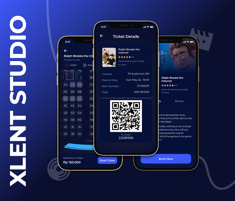 Ticket Booking App - Mobile Version by Xlent Studio: UX/UI Design Agency on Dribbble