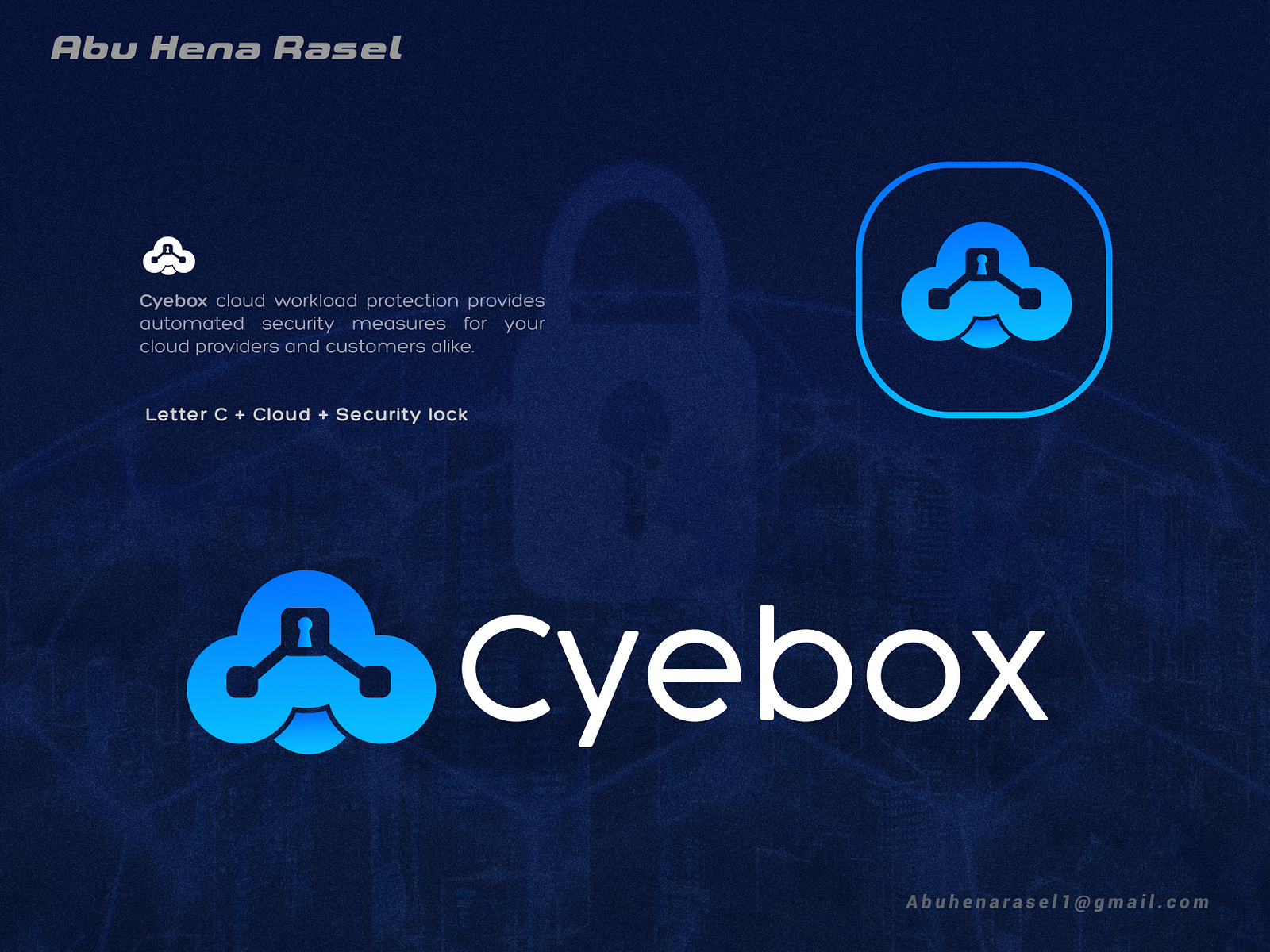 Cyebox cyber security cloud logo design by Abu Hena Rasel on Dribbble