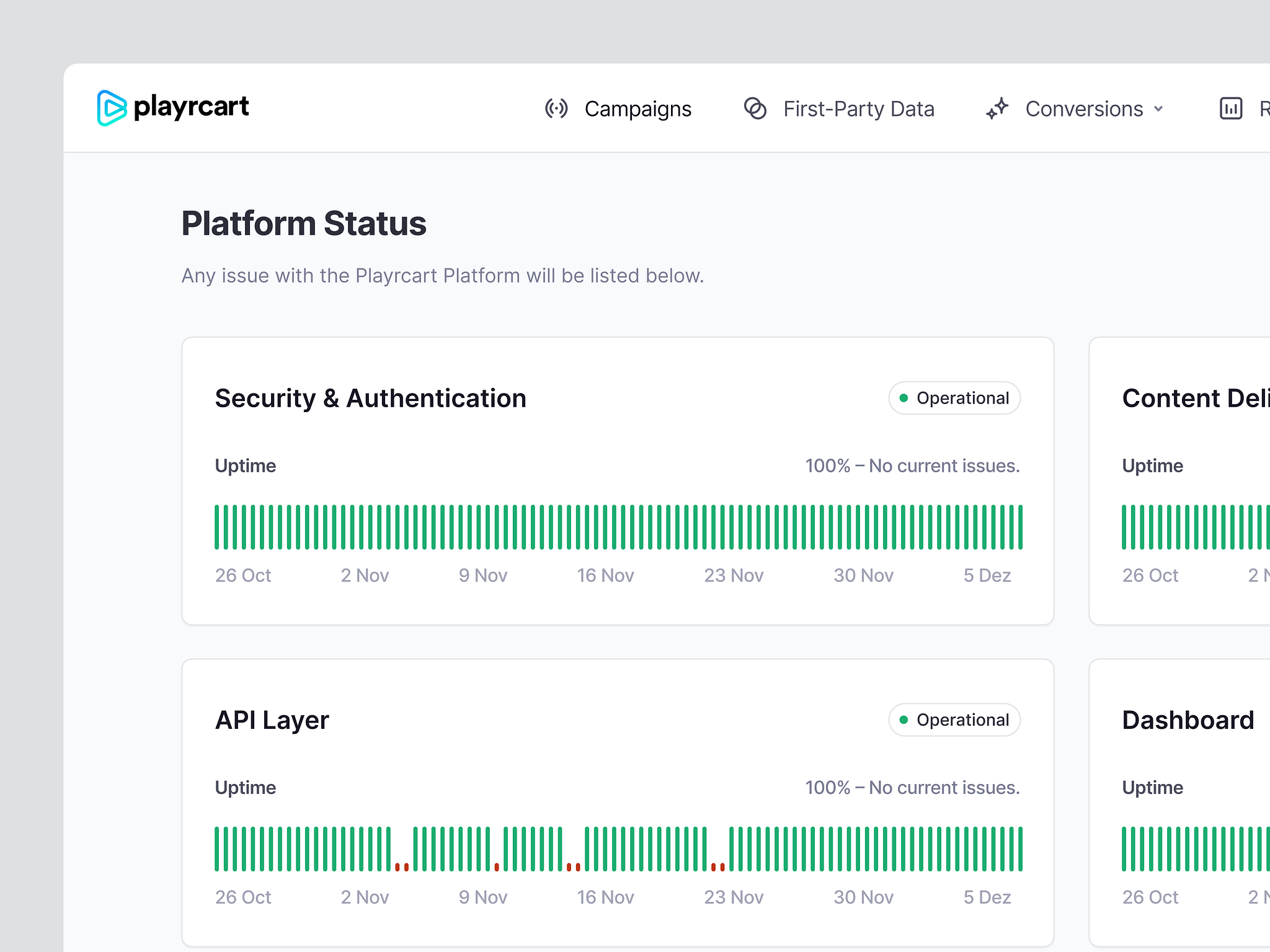 Platform Status 🟢 by Diana Palavandishvili for Fintory on Dribbble