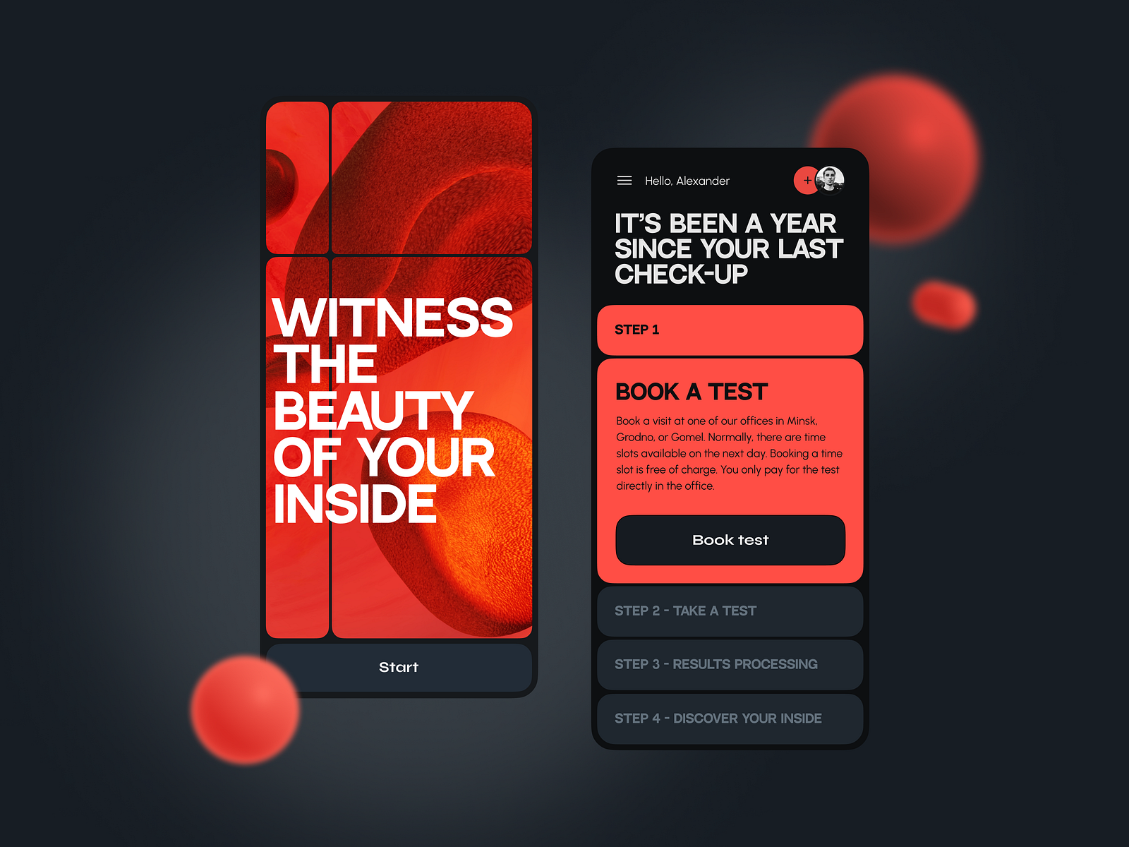 Medical laboratory app concept by Veronica Borisionok on Dribbble