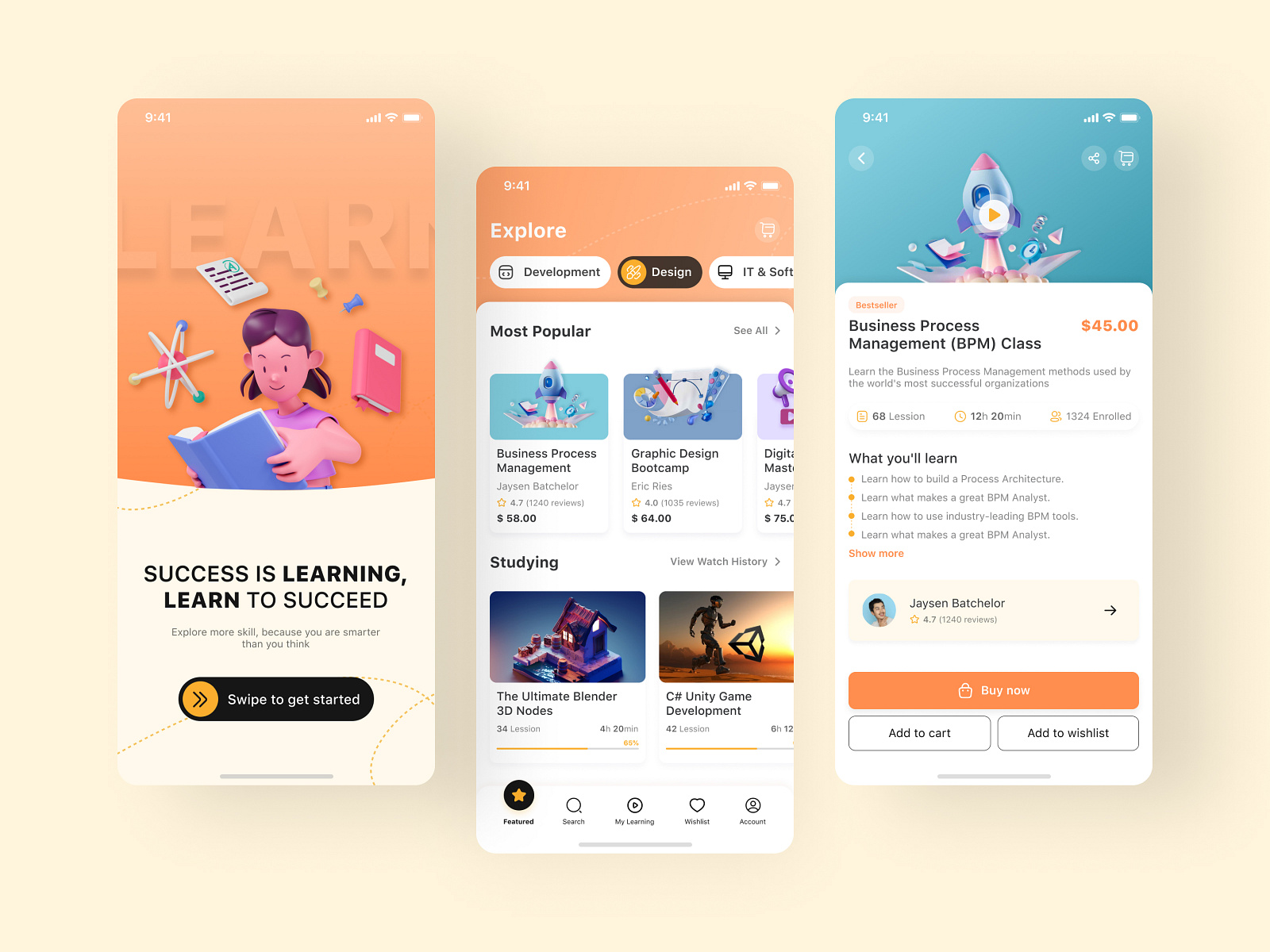 Edtech App UI UX design by Code Theorem on Dribbble