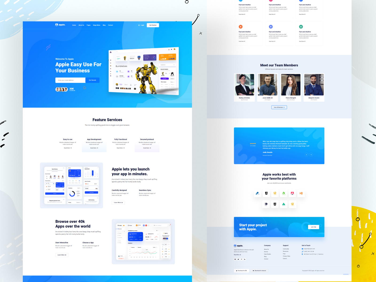 Appie - React App Landing Page by QuomodoSoft on Dribbble