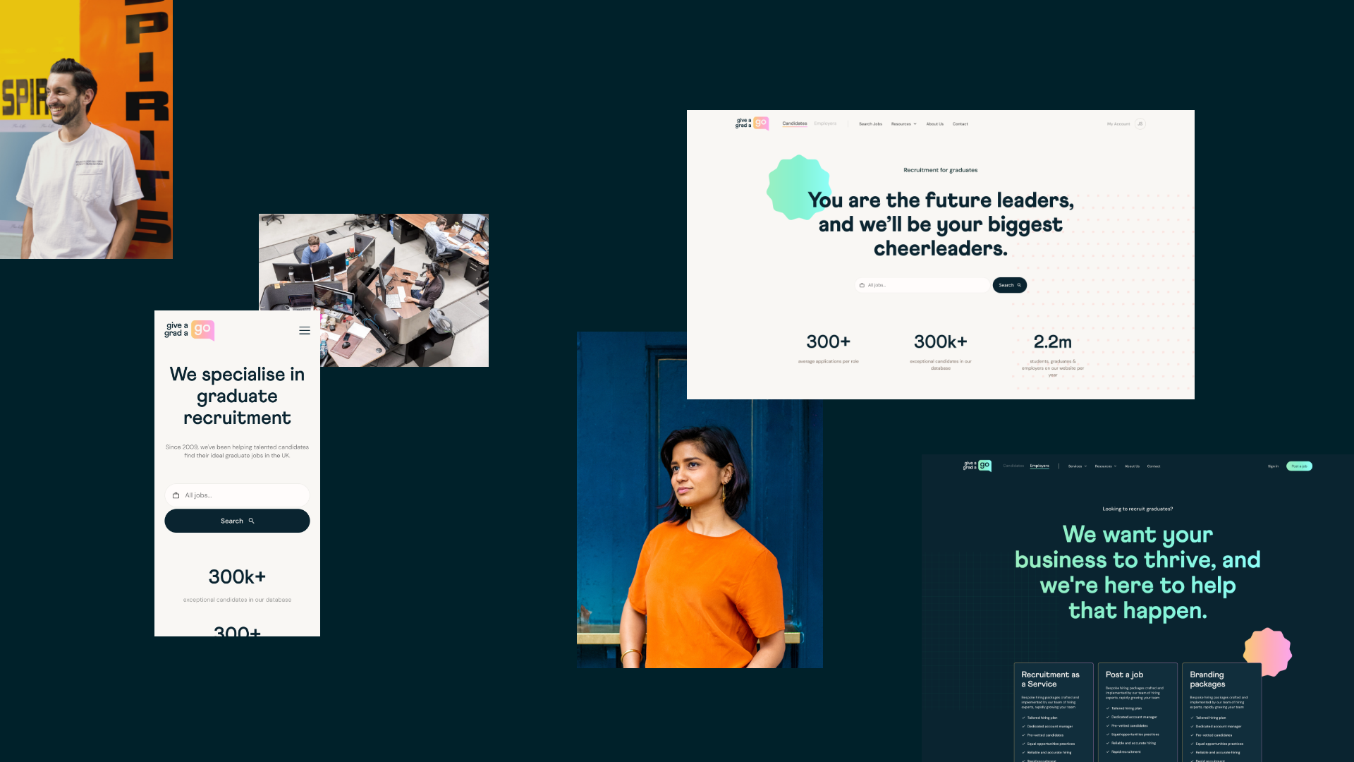 Give A Grad A Go Web Design by Plug & Play on Dribbble